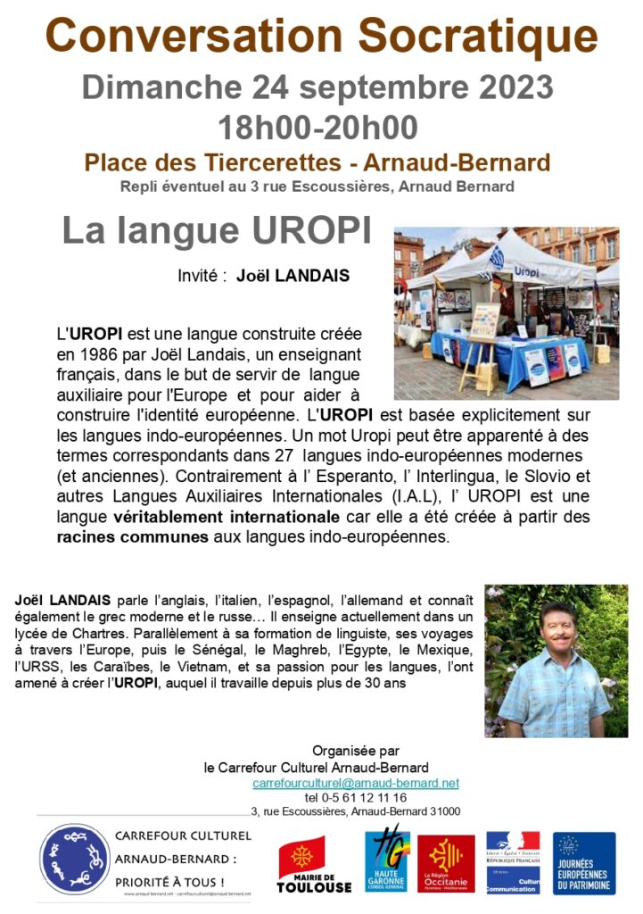 CONVERSATIONS SOCRATIQUES – CARREFOUR CULTUREL ARNAUD BERNARD